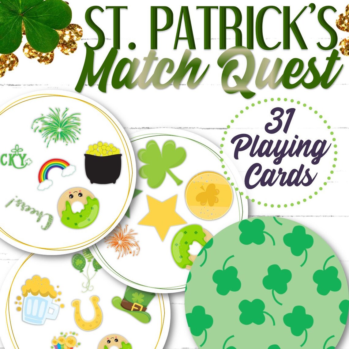 St Patrick's Day Match Quest Game INSTANT DOWNLOAD - Etsy