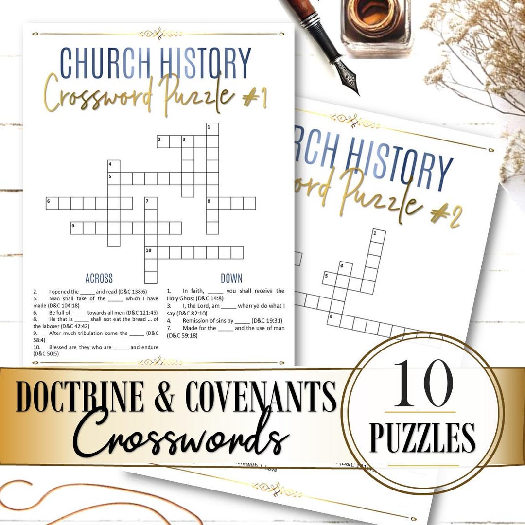 Doctrine and Covenants / D&C / Church History Crossword Puzzles (10 ...
