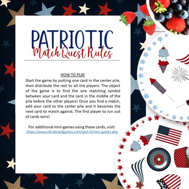 Patriotic Match Quest Game INSTANT DOWNLOAD | Etsy