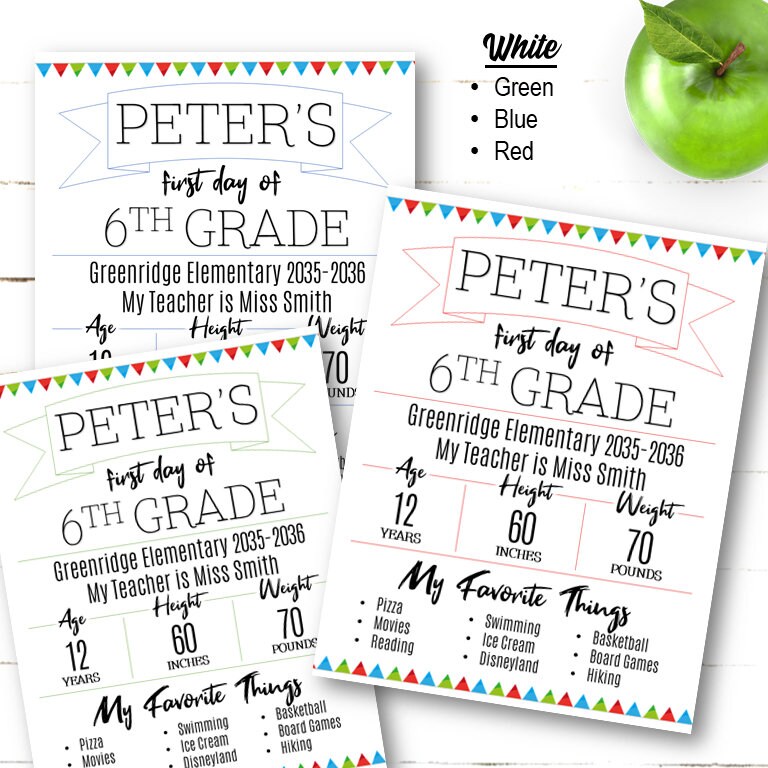 EDITABLE First and Last Day of School Sign - INSTANT DOWNLOAD - Etsy