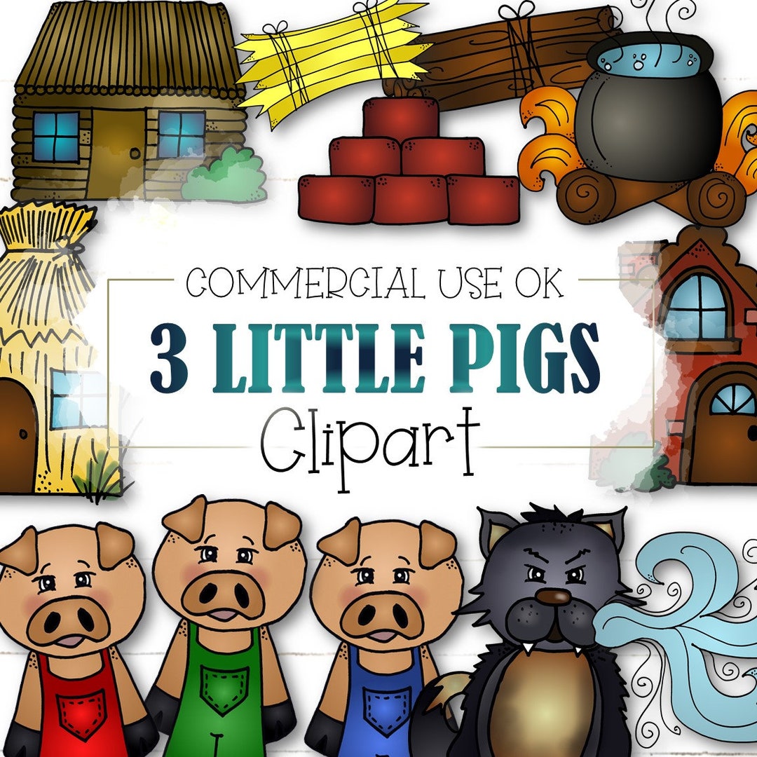 The Three Little Pigs (cu and Cu4cu OK) - INSTANT DOWNLOAD - Etsy