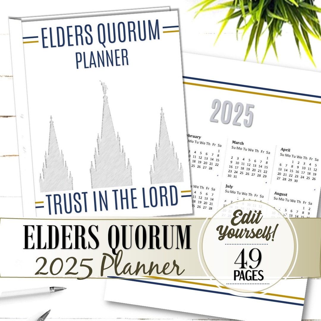 EDITABLE 2025 Elders Quorum Planner - INSTANT DOWNLOAD - Etsy