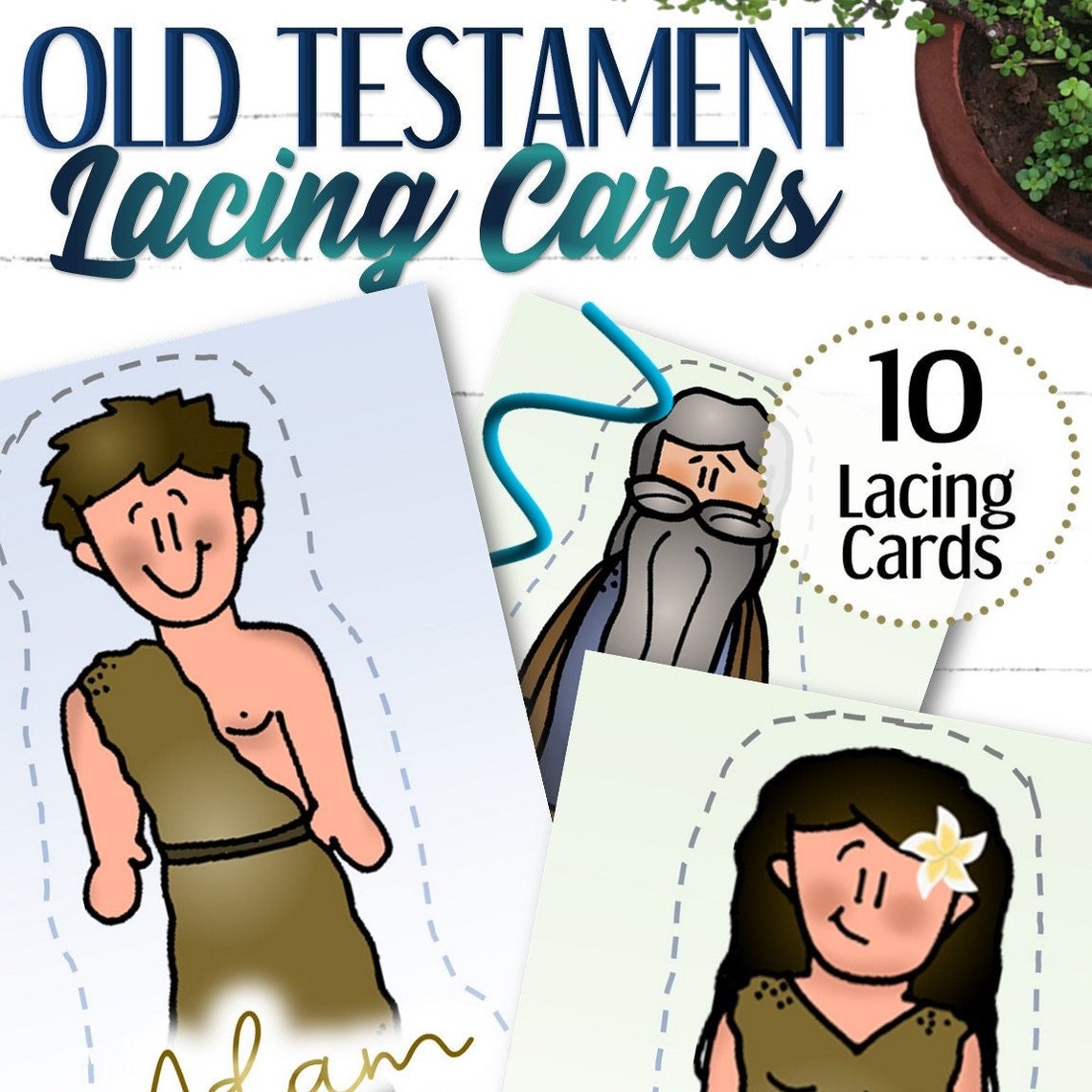 Lacing Cards for Old Testament (10 Cards) - INSTANT DOWNLOAD - Etsy