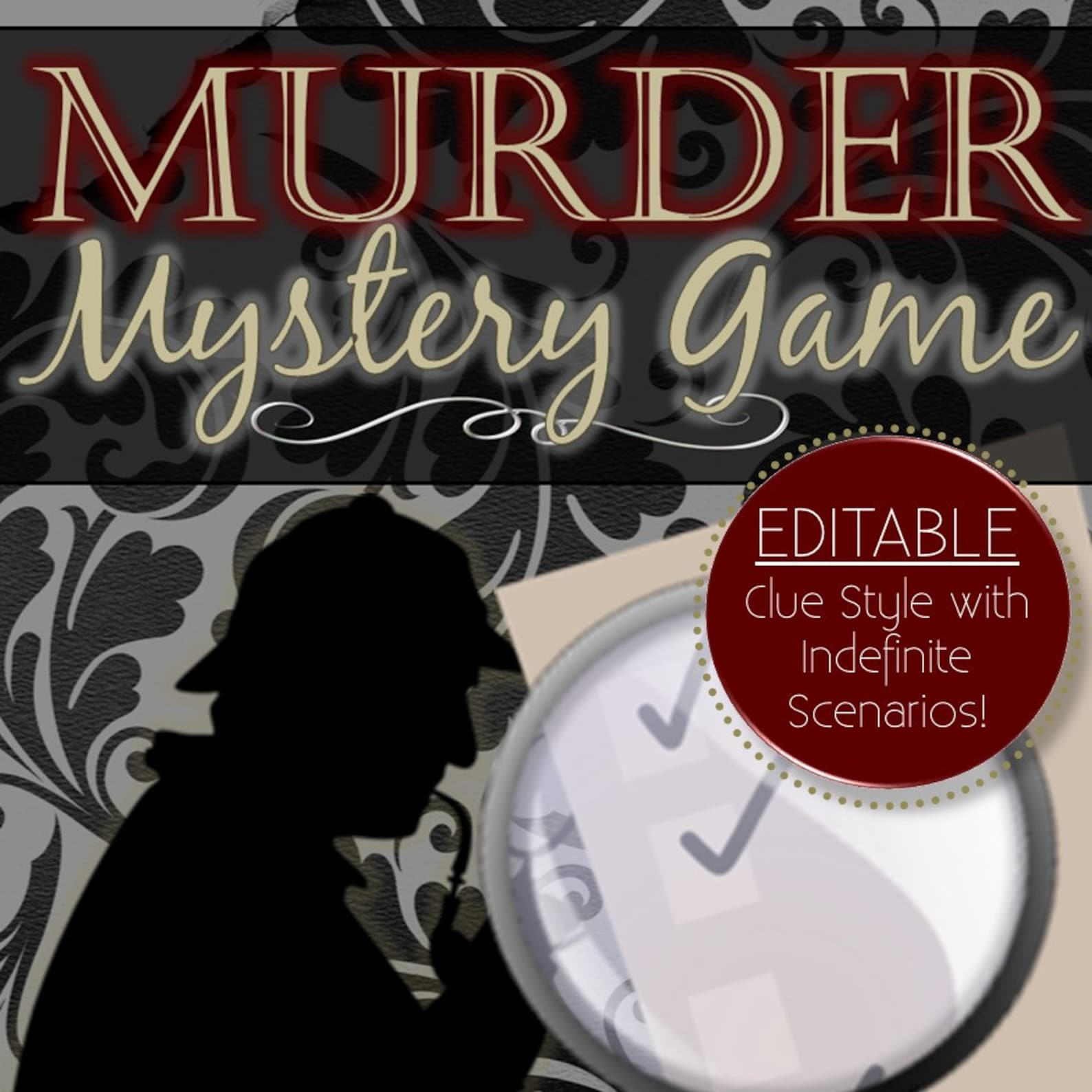 Editable Reusable Murder Mystery Game clue Style INSTANT - Etsy
