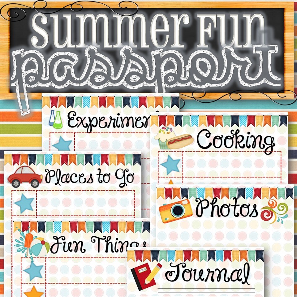 Summer Fun Passport, Kit and Schedule - INSTANT DOWNLOAD - Etsy