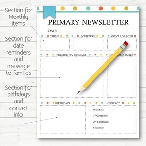 EDITABLE Primary Newsletter - INSTANT DOWNLOAD - Etsy