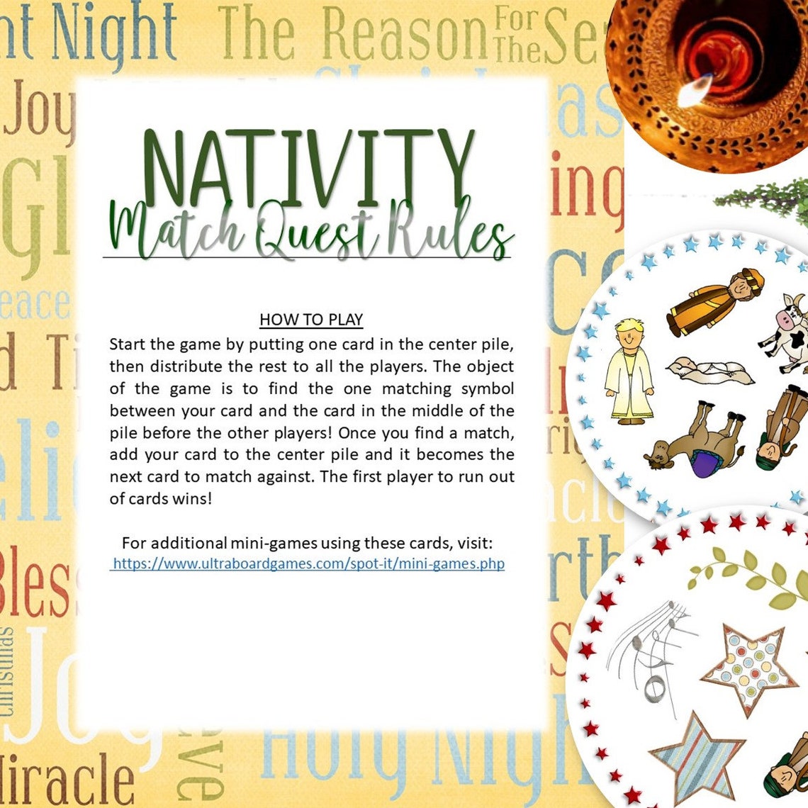 Nativity Christmas Match Quest - INSTANT DOWNLOAD - Etsy