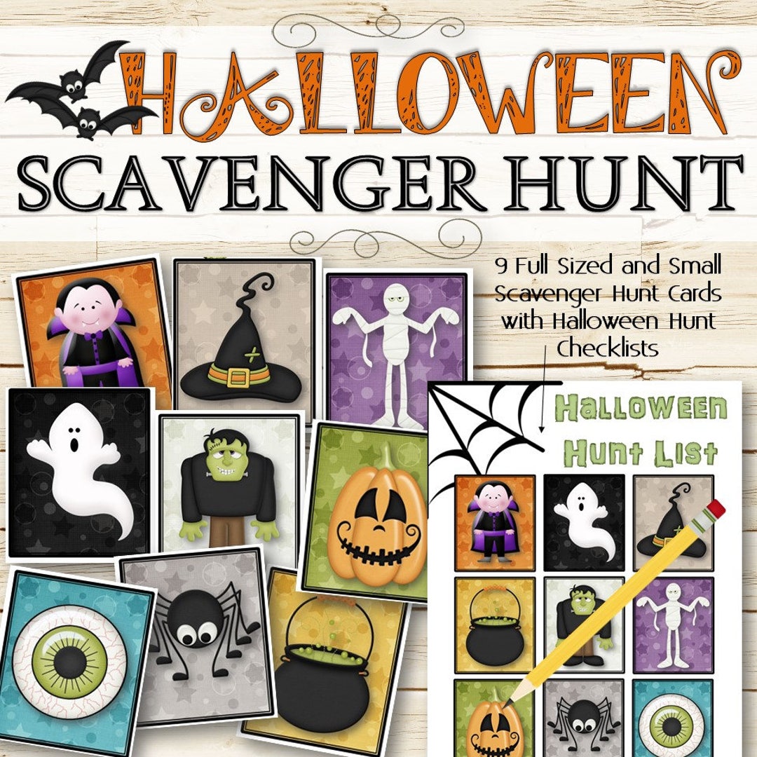 Halloween Scavenger Hunt Game - INSTANT DOWNLOAD - Etsy