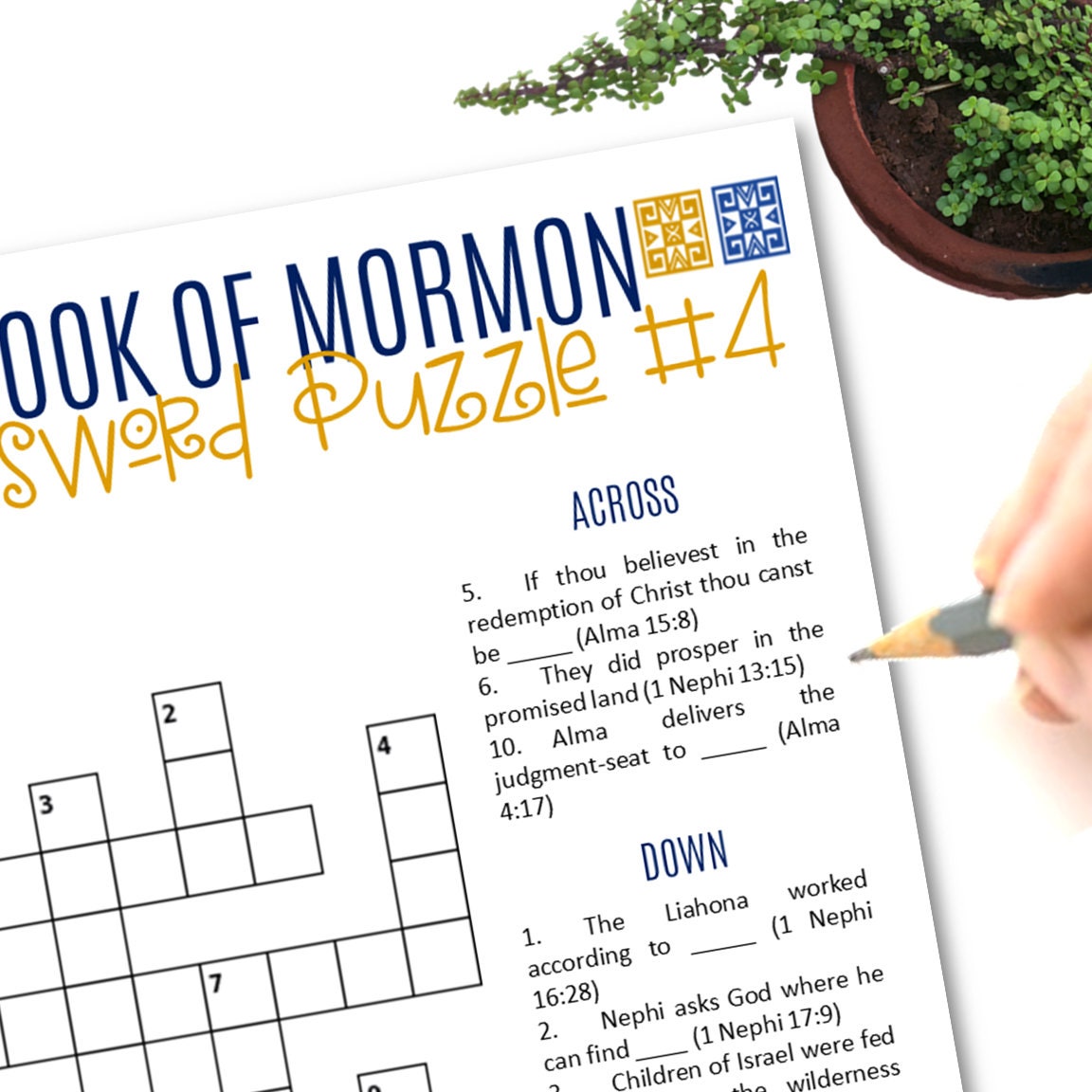 Book of Mormon Crossword Puzzles 10 Pages INSTANT DOWNLOAD - Etsy Singapore