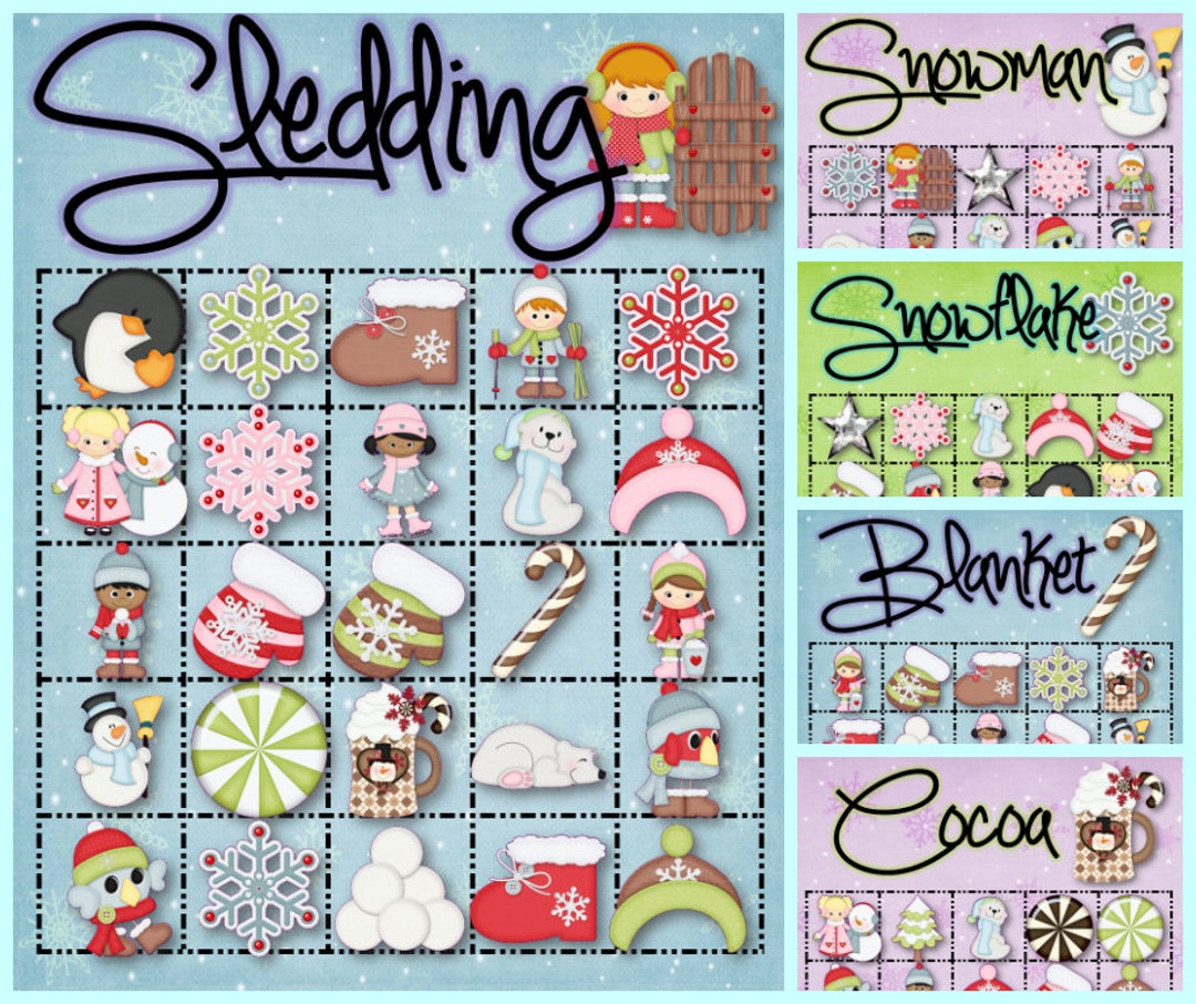 30 Winter Bingo Cards - INSTANT DOWNLOAD - Etsy