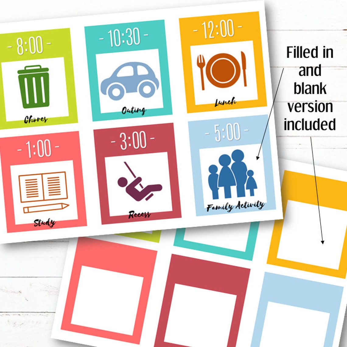 EDITABLE Visual Schedule and Routine Sign - INSTANT DOWNLOAD - Etsy