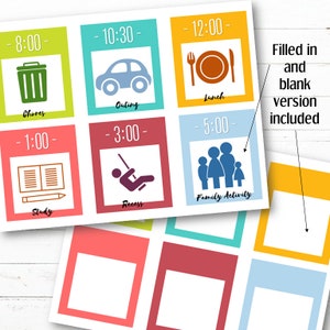 EDITABLE Visual Schedule and Routine Sign - INSTANT DOWNLOAD - Etsy