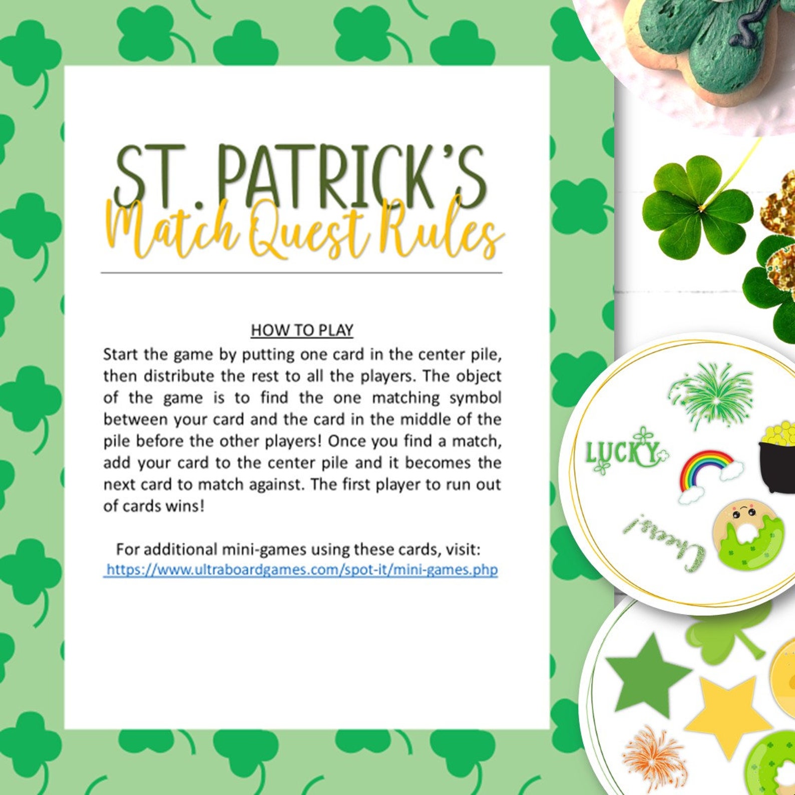 St Patrick's Day Match Quest Game INSTANT DOWNLOAD - Etsy