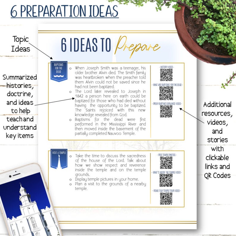 Editable Preparing for Temple Baptisms Booklet INSTANT - Etsy