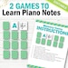 EDITABLE Piano Games to Learn Notes - INSTANT DOWNLOAD - Etsy