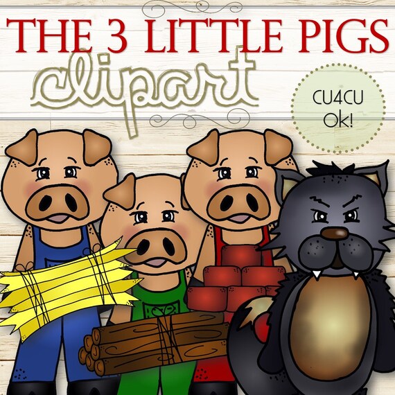 The Three Little Pigs Cu and Cu4cu OK INSTANT DOWNLOAD | Etsy