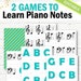 EDITABLE Piano Games to Learn Notes - INSTANT DOWNLOAD - Etsy