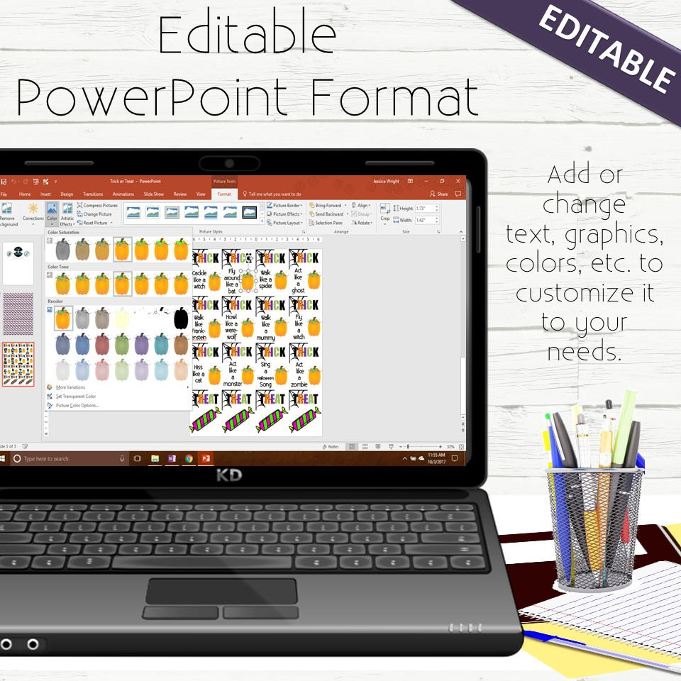 EDITABLE Halloween Game Trick or Treat INSTANT DOWNLOAD | Etsy