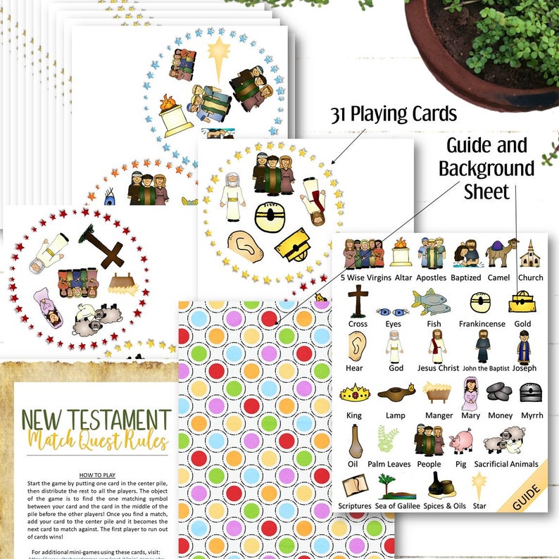 New Testament Match Quest - INSTANT DOWNLOAD - Etsy