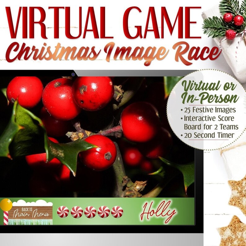 VIRTUAL Christmas Image Race - Play Virtually or In-person - INSTANT ...