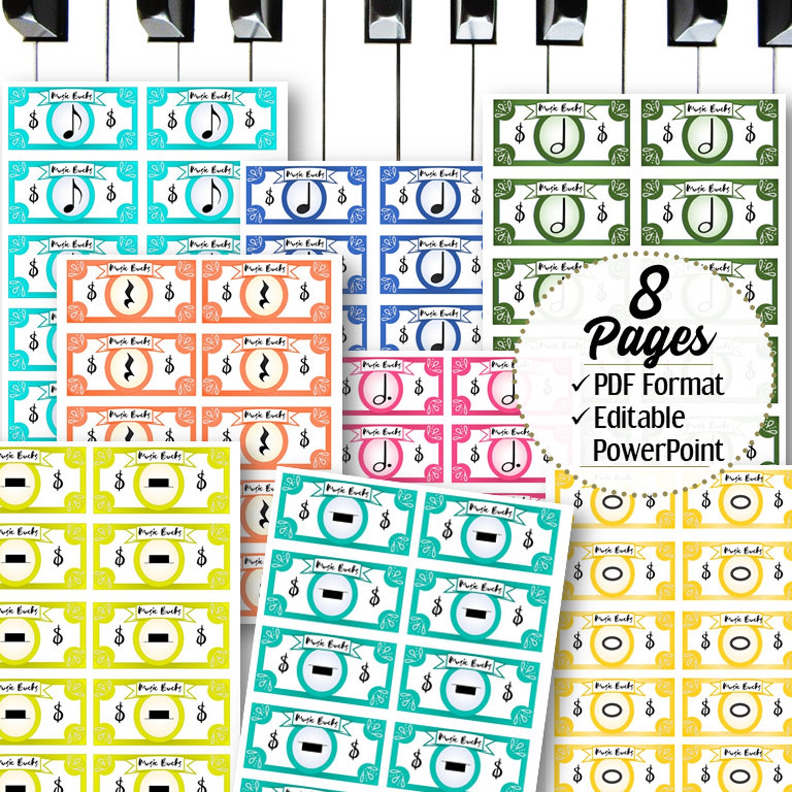 EDITABLE Music Money INSTANT DOWNLOAD | Etsy