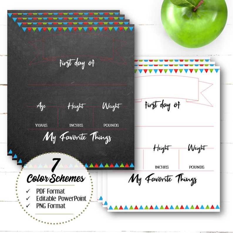 EDITABLE First and Last Day of School Sign - INSTANT DOWNLOAD - Etsy