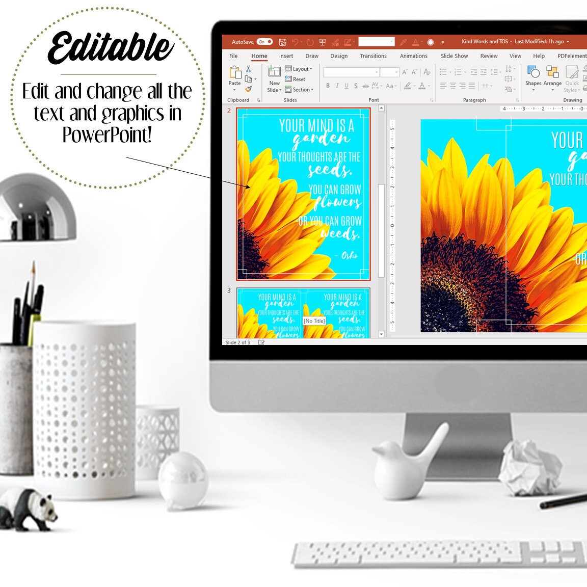 EDITABLE Your Mind is a Garden Printable - INSTANT DOWNLOAD - Etsy