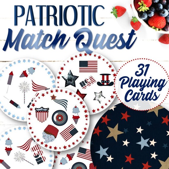 Patriotic Match Quest Game INSTANT DOWNLOAD | Etsy