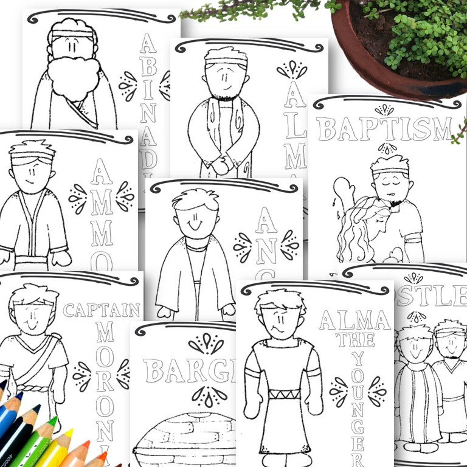 Book of Mormon Coloring Pages (27 Pages) - INSTANT DOWNLOAD - Etsy