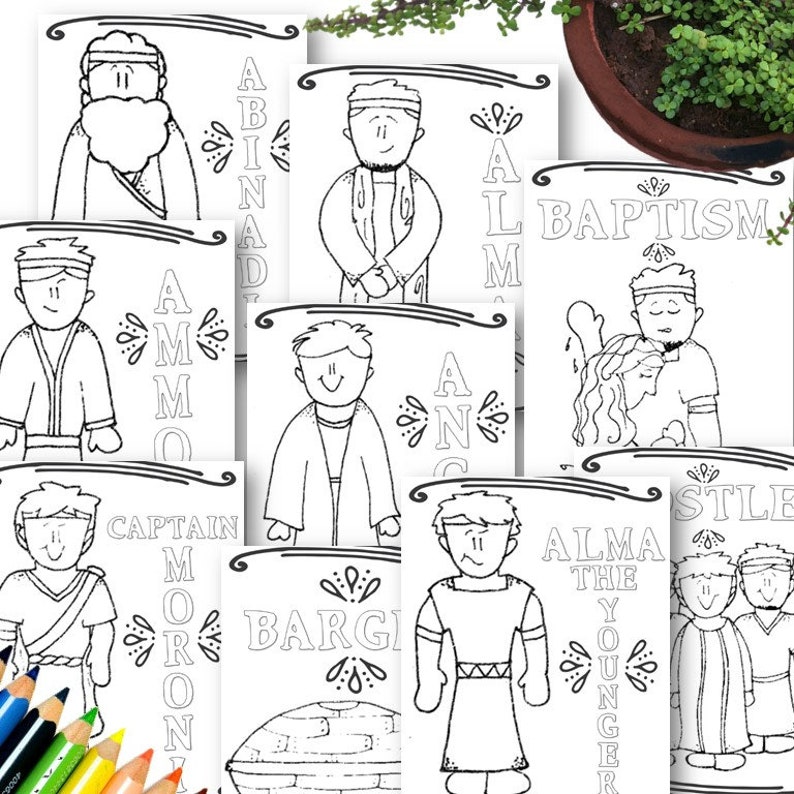 Book of Mormon Coloring Pages (27 Pages) - INSTANT DOWNLOAD - Etsy
