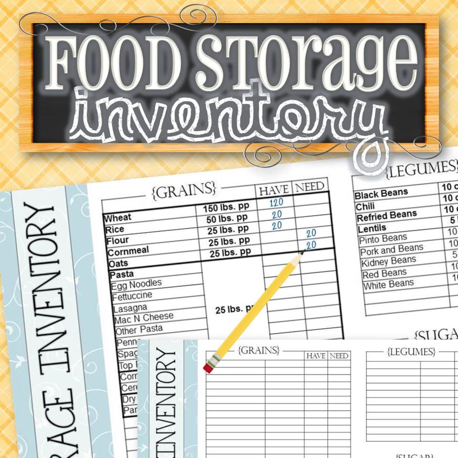 Food Storage/pantry/freezer Inventory (bonus 200+ Barcodes Included ...