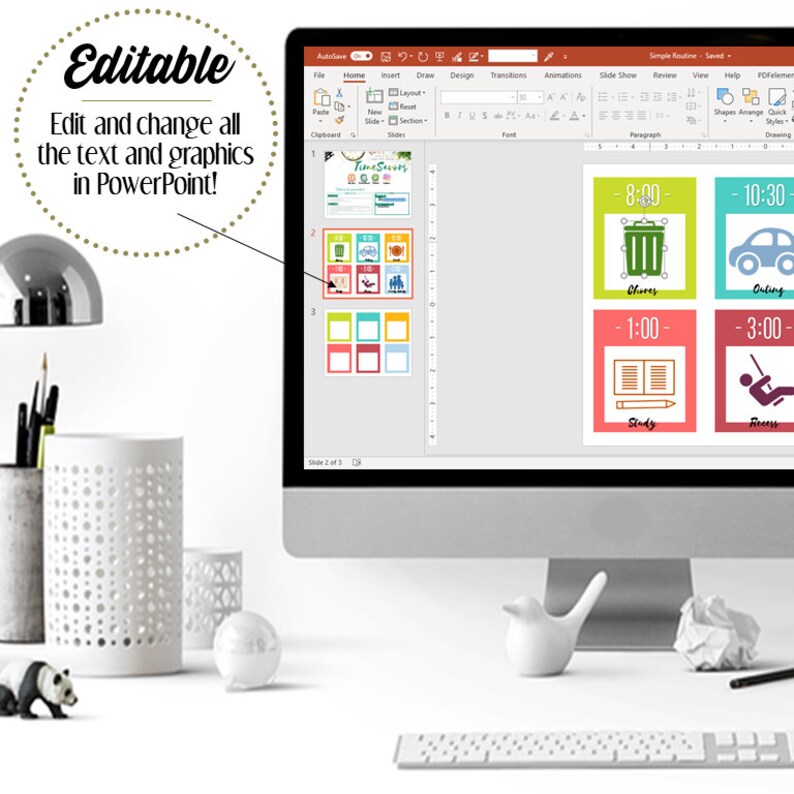 EDITABLE Visual Schedule and Routine Sign INSTANT DOWNLOAD - Etsy