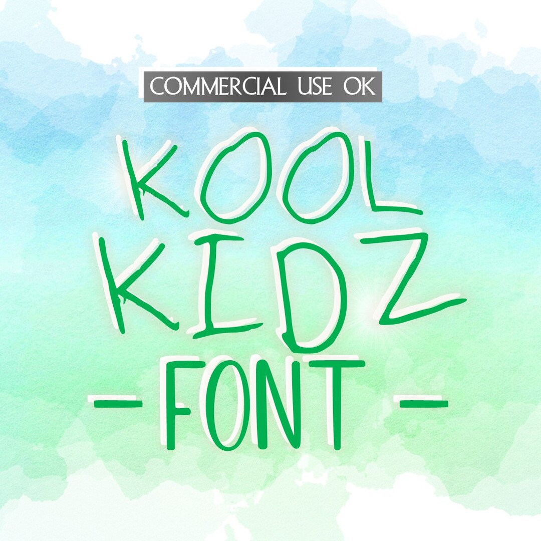 Digital Handwritten Font - Kool Kidz (cu and Cu4cu OK) - DIGITAL ...