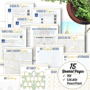 Editable Preparing for Temple Baptisms Booklet INSTANT DOWNLOAD - Etsy