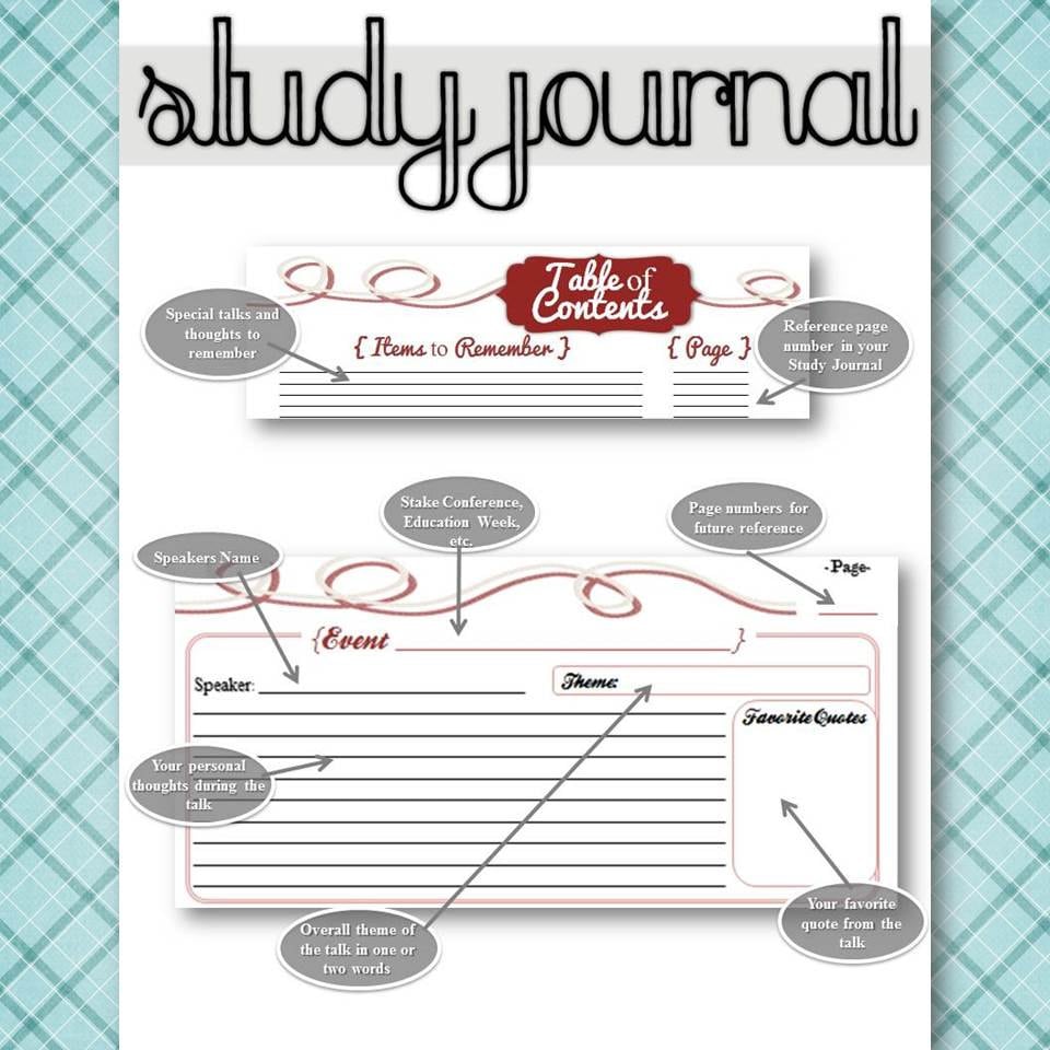 Notetaking Study Journal INSTANT DOWNLOAD - Etsy