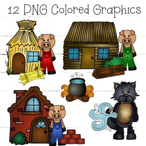 The Three Little Pigs (cu and Cu4cu OK) - INSTANT DOWNLOAD - Etsy