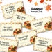 Turkey Advent Calendar With Thankful Prompt Cards - INSTANT DOWNLOAD - Etsy