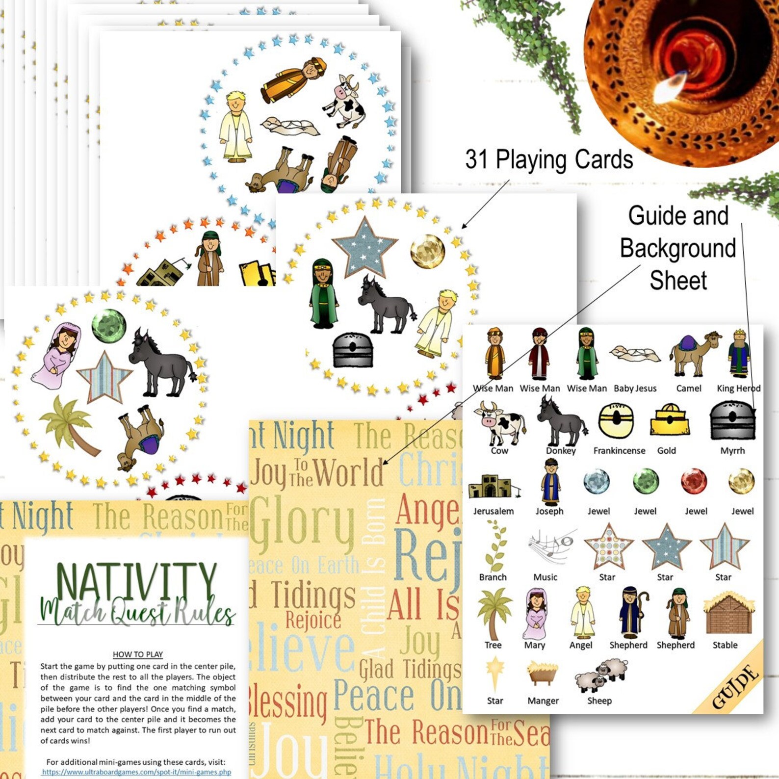 Nativity Christmas Match Quest INSTANT DOWNLOAD - Etsy