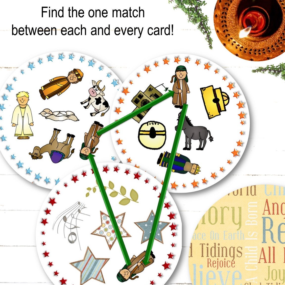 Nativity Christmas Match Quest - INSTANT DOWNLOAD - Etsy