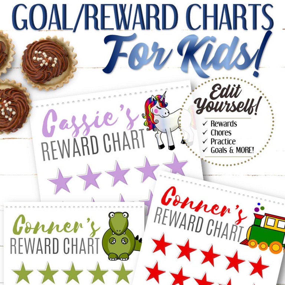 EDITABLE Goal and Reward Chart INSTANT DOWNLOAD - Etsy