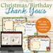 EDITABLE Thank You Notes for Kids (christmas and Birthdays) - INSTANT ...