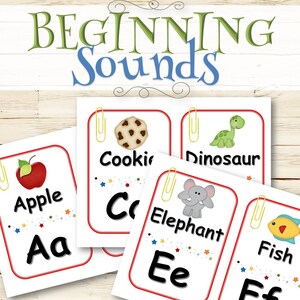 Beginning Sounds Ice-cream Game and Flashcards - INSTANT DOWNLOAD - Etsy