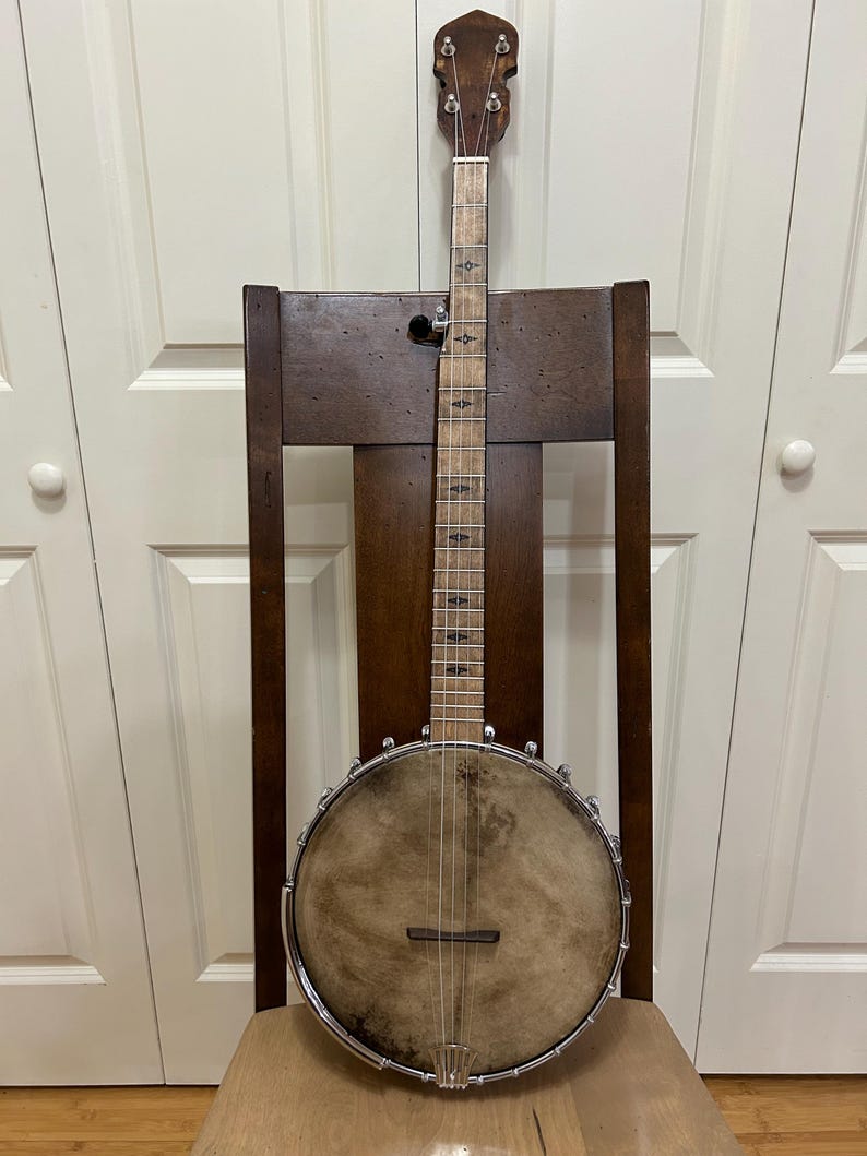 Custom 5-string Banjo Aged Finish Hide Head - Etsy
