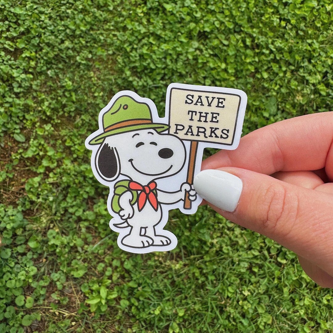 Snoopy National Parks Save the Parks Sticker! - Etsy