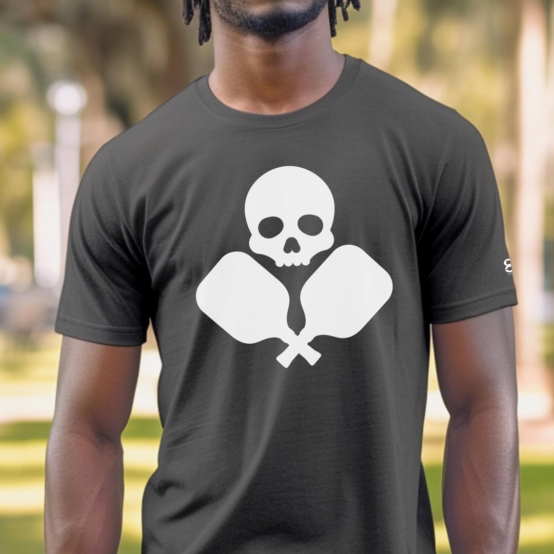 Skull Pickleball, Pickleball Skull and Cross Bones, Halloween ...