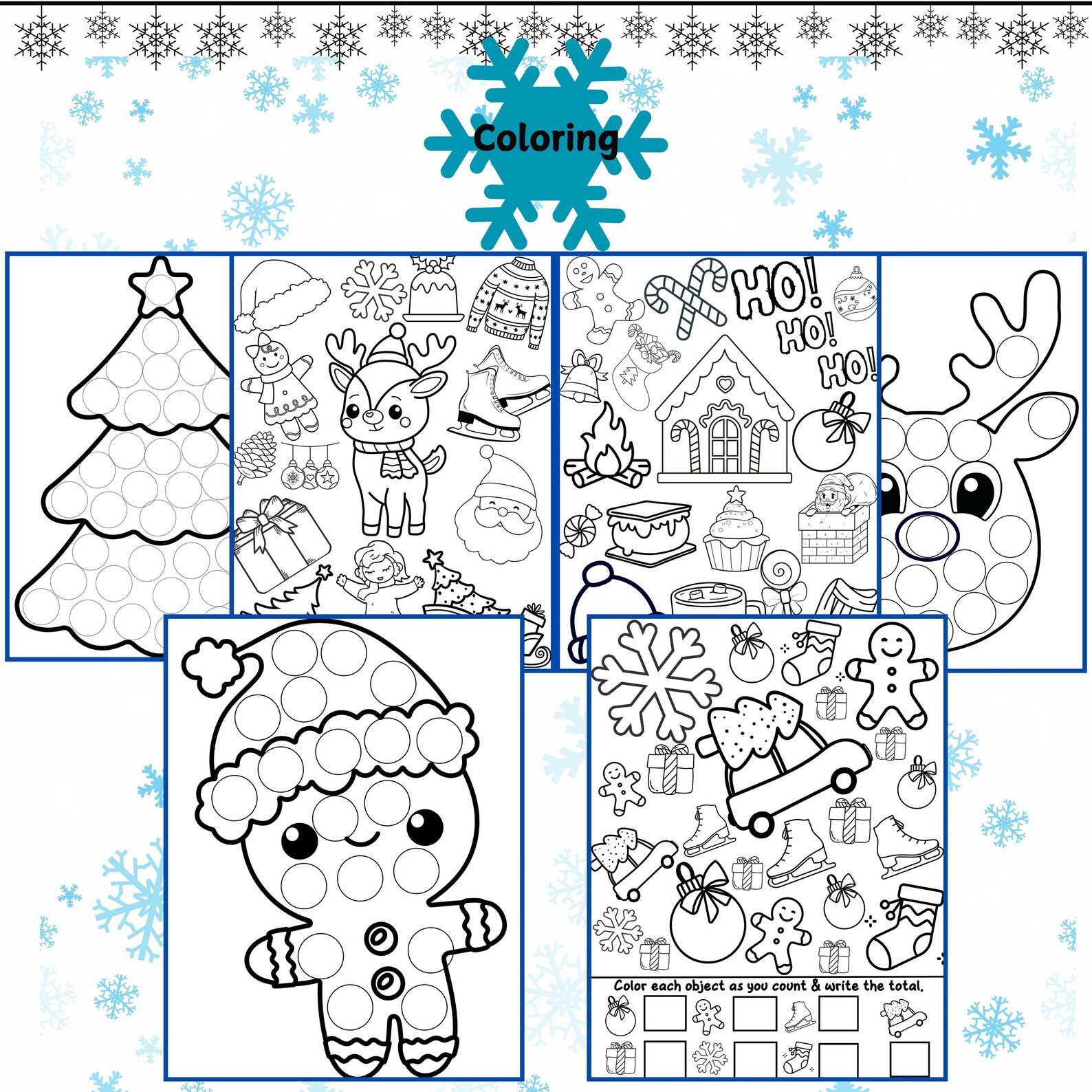 Printable Winter/christmas Preschool Activity Bundle,preschool ...