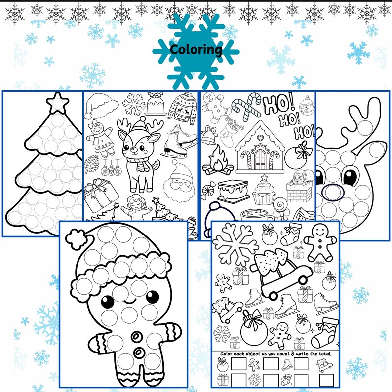 Printable Winter/christmas Preschool Activity Bundle,preschool ...