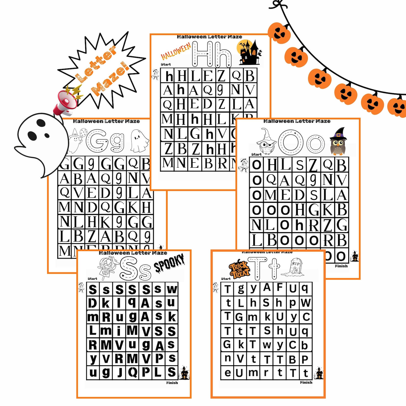 Printable Halloween Preschool Activity Bundle, Preschool/kindergarten ...