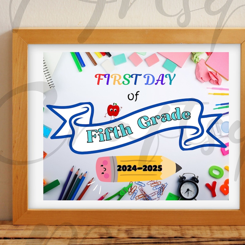 5th Grade Sign - Etsy