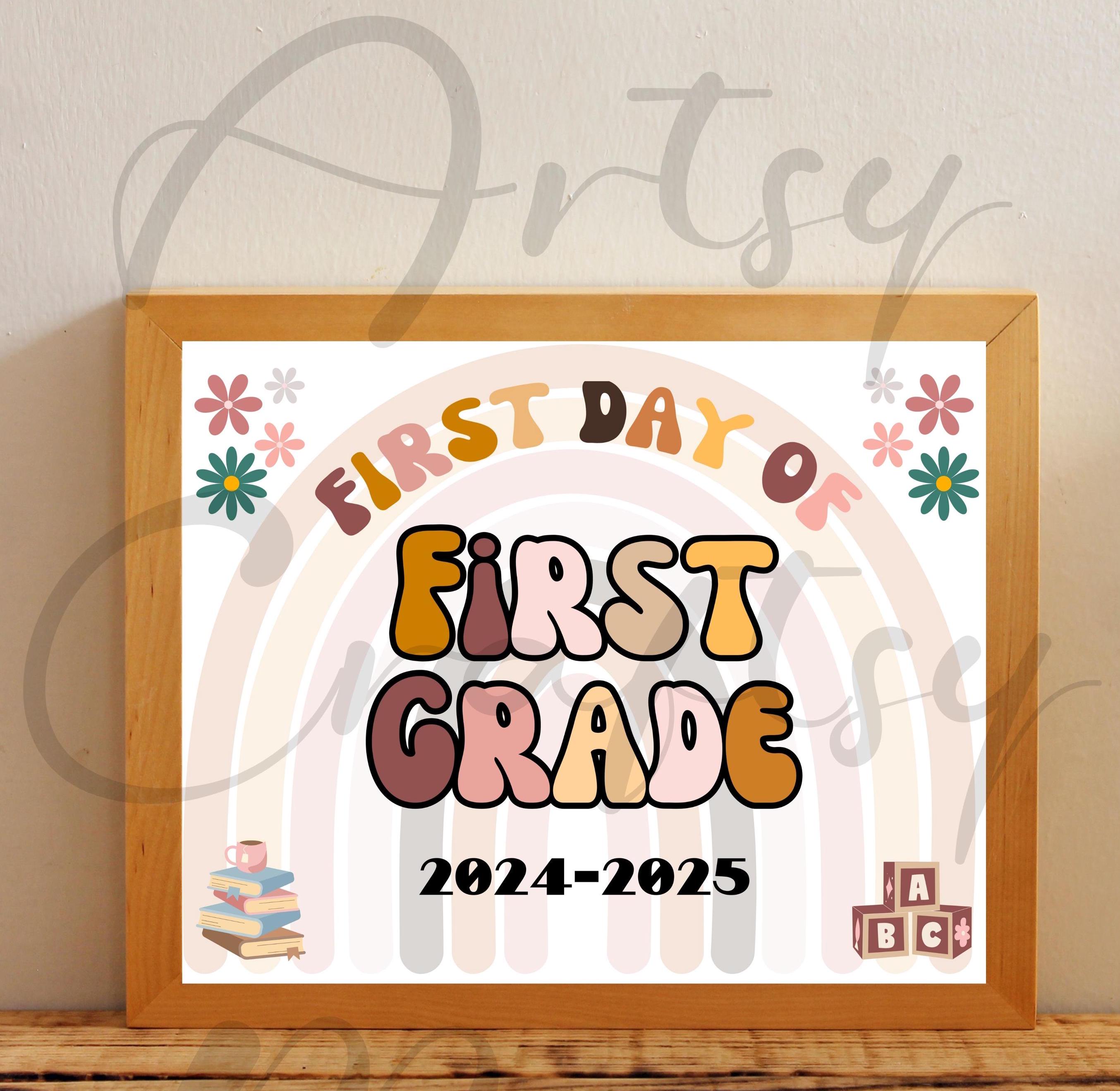 First Day of 1st Grade Printable Boho,first Day of School,back to ...